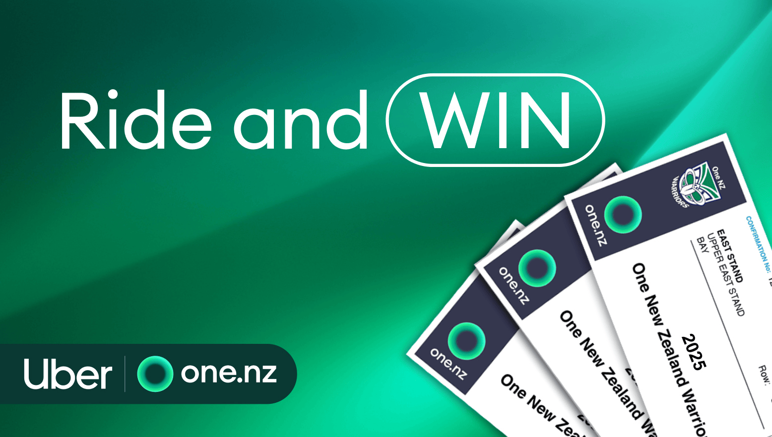 Catch an Uber to a game for your chance to win tickets - One NZ Rewards